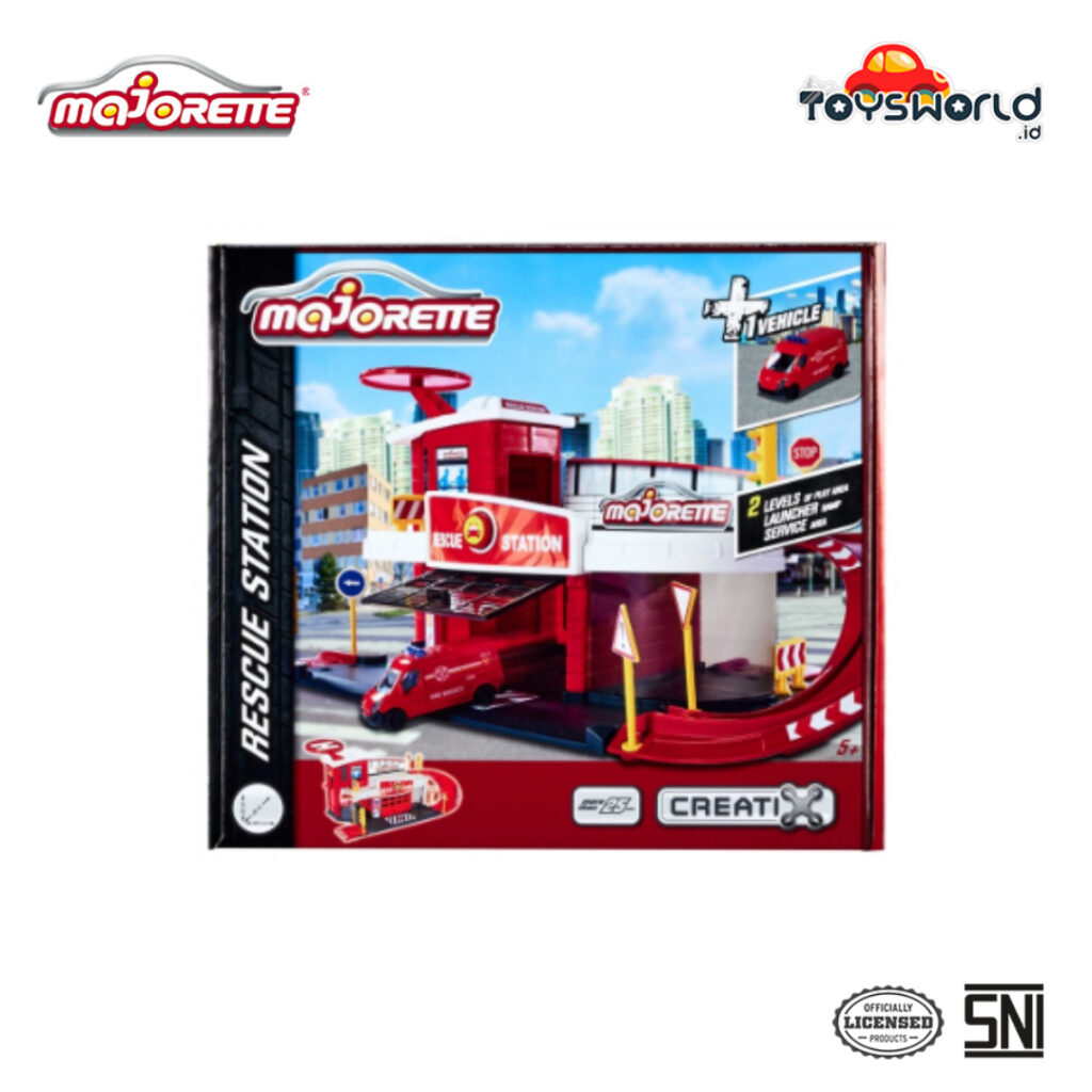Majorette Creatix Rescue Station Plus 1 Vehicle – Mainan Anak – Toysworld.id – Discover Endless Fun